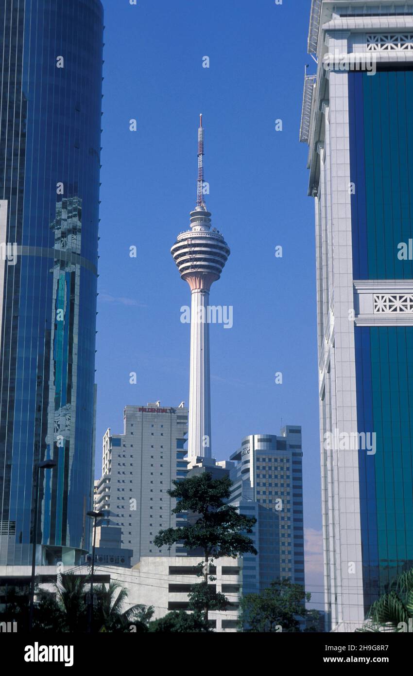 the KL Tower and Communications Tower in the city of Kuala Lumpur in ...