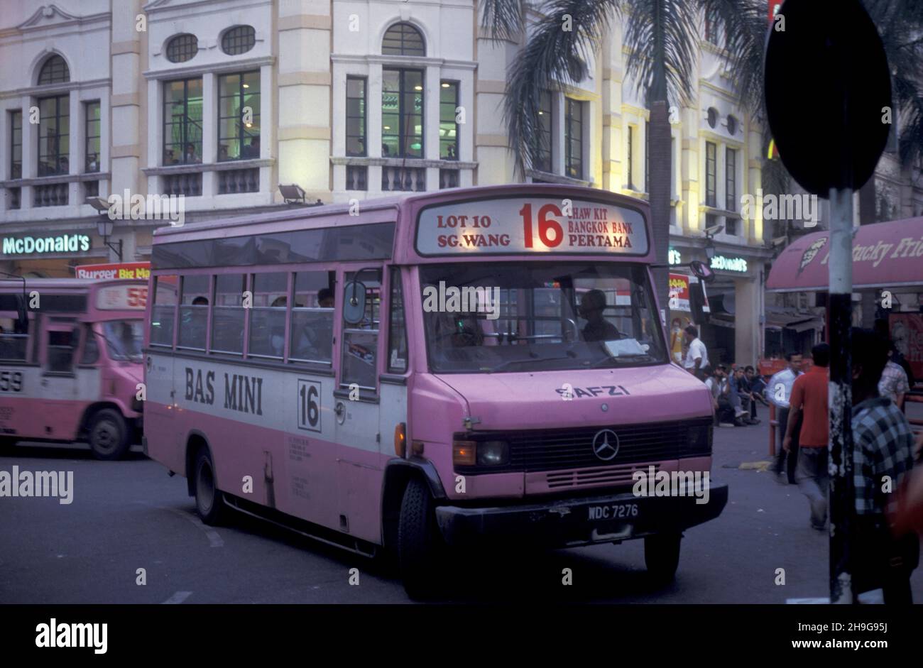 a city bus in the old town in the city of Kuala Lumpur in Malaysia ...