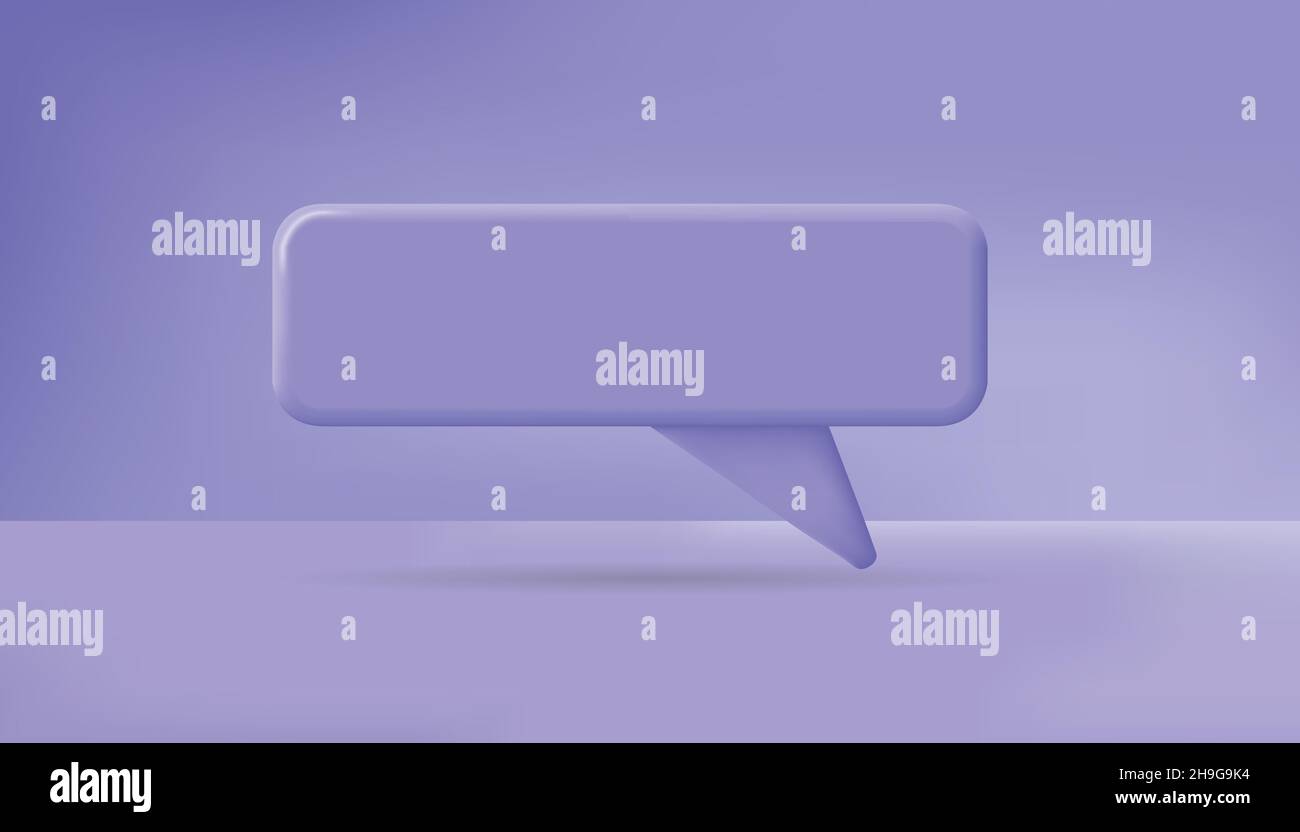 callout message purple background template with modern 3d render style ...