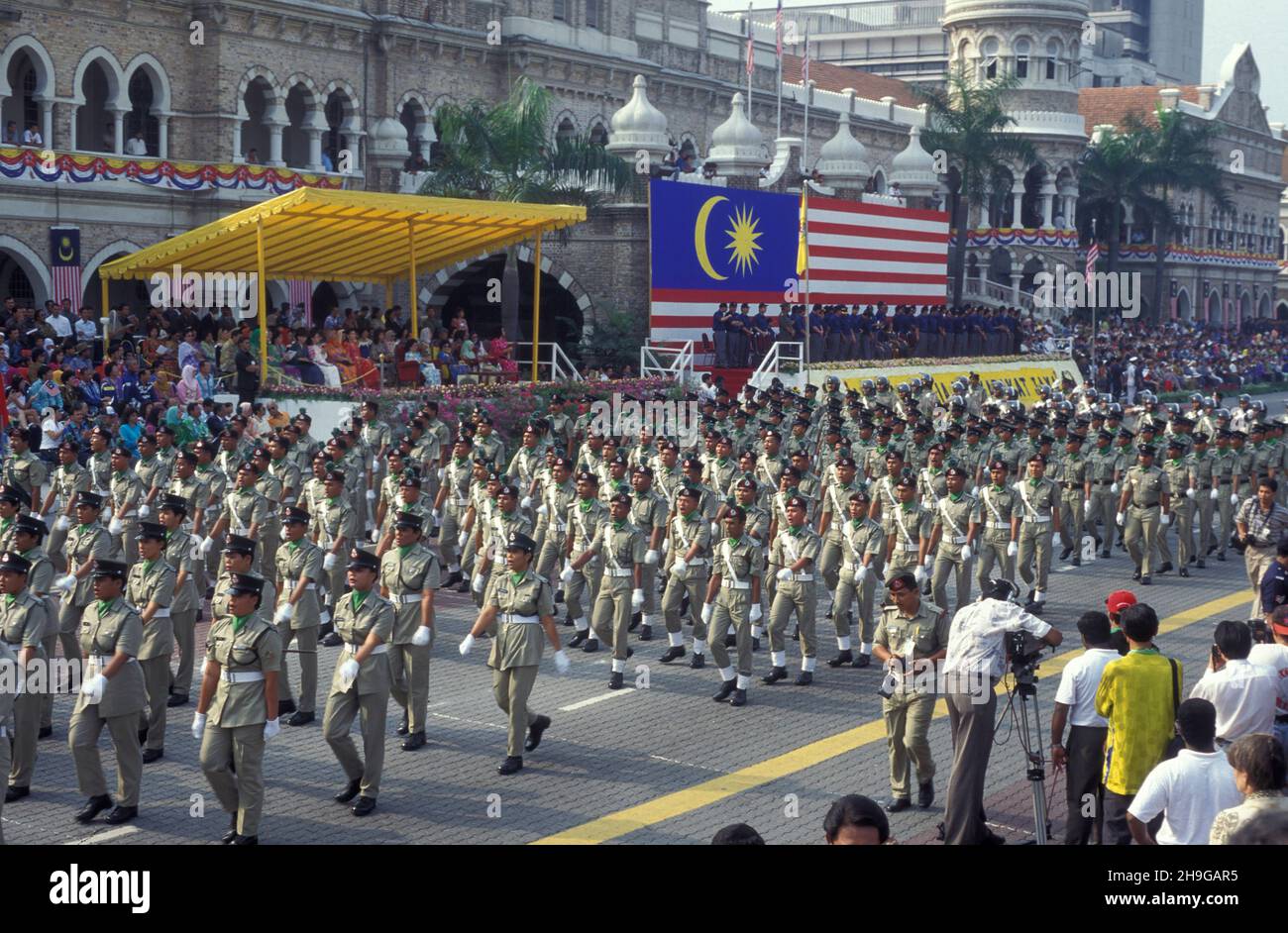 the Military Parade at the Malaysian National Day or Hari Merdeka ...