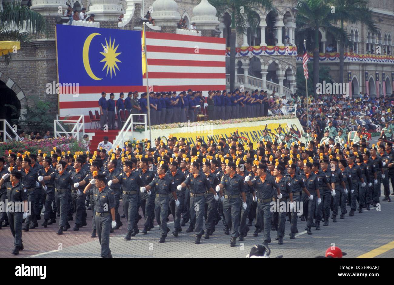 the Military Parade at the Malaysian National Day or Hari Merdeka ...