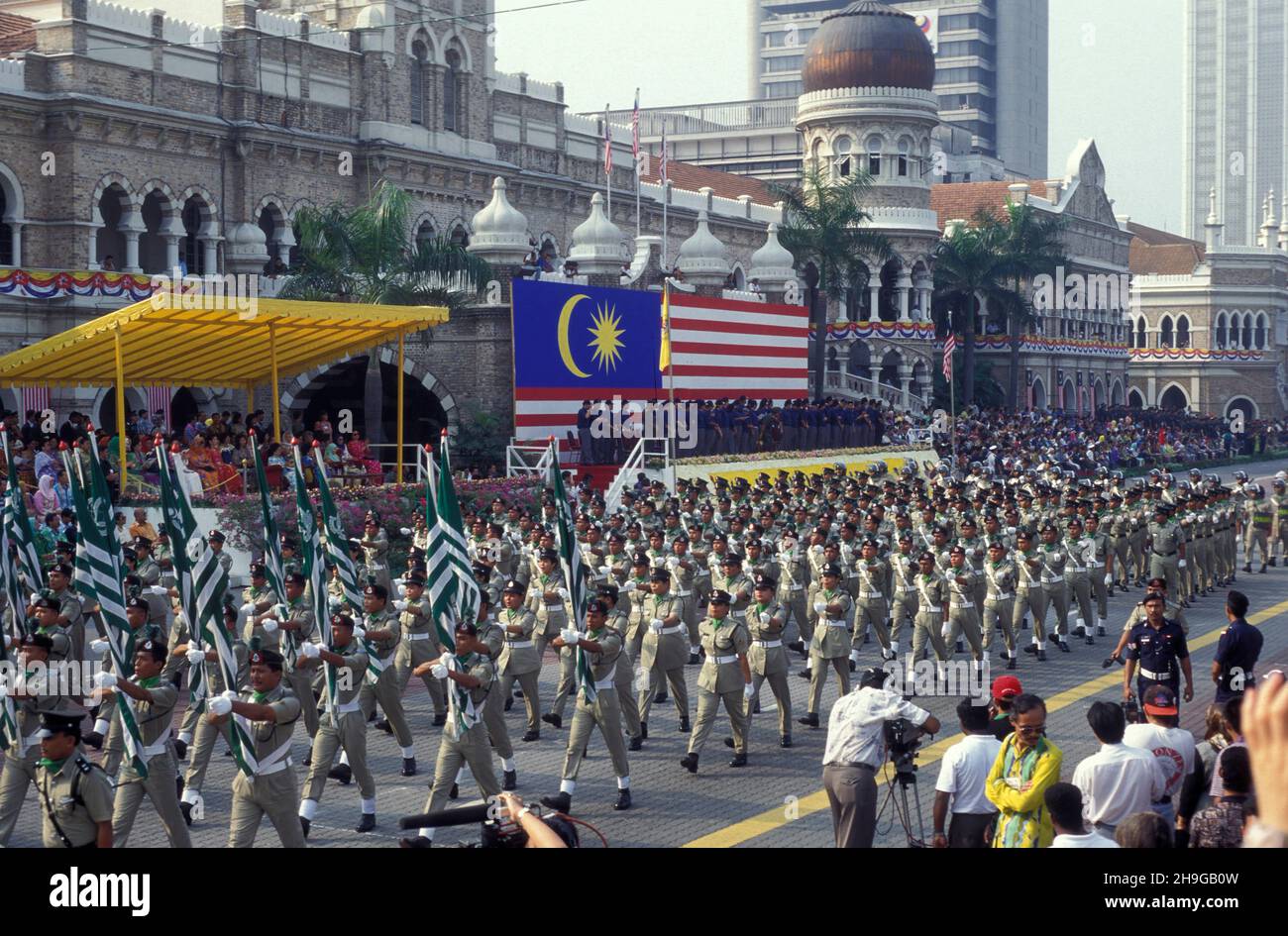the Military Parade at the Malaysian National Day or Hari Merdeka ...