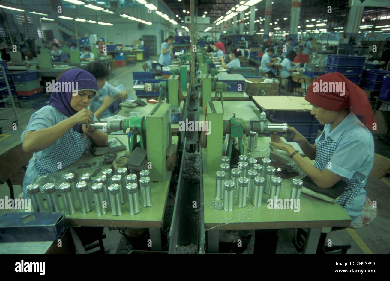 a pewter production, made of Tin, at the Factory of Royal Selangor in ...