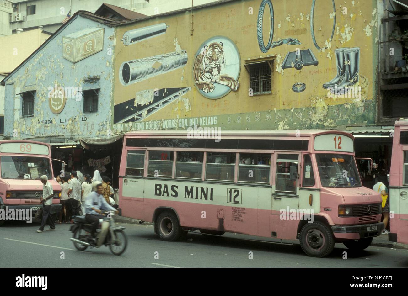 a city bus in the old town in the city of Kuala Lumpur in Malaysia ...