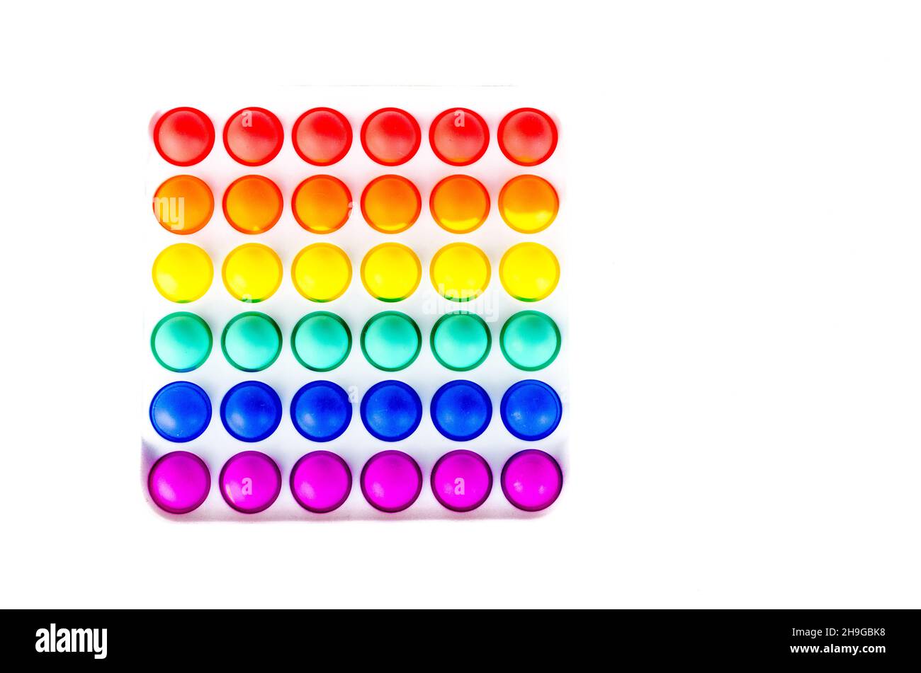 Colorful pop it fidget toy isolated on a white background Stock Photo ...