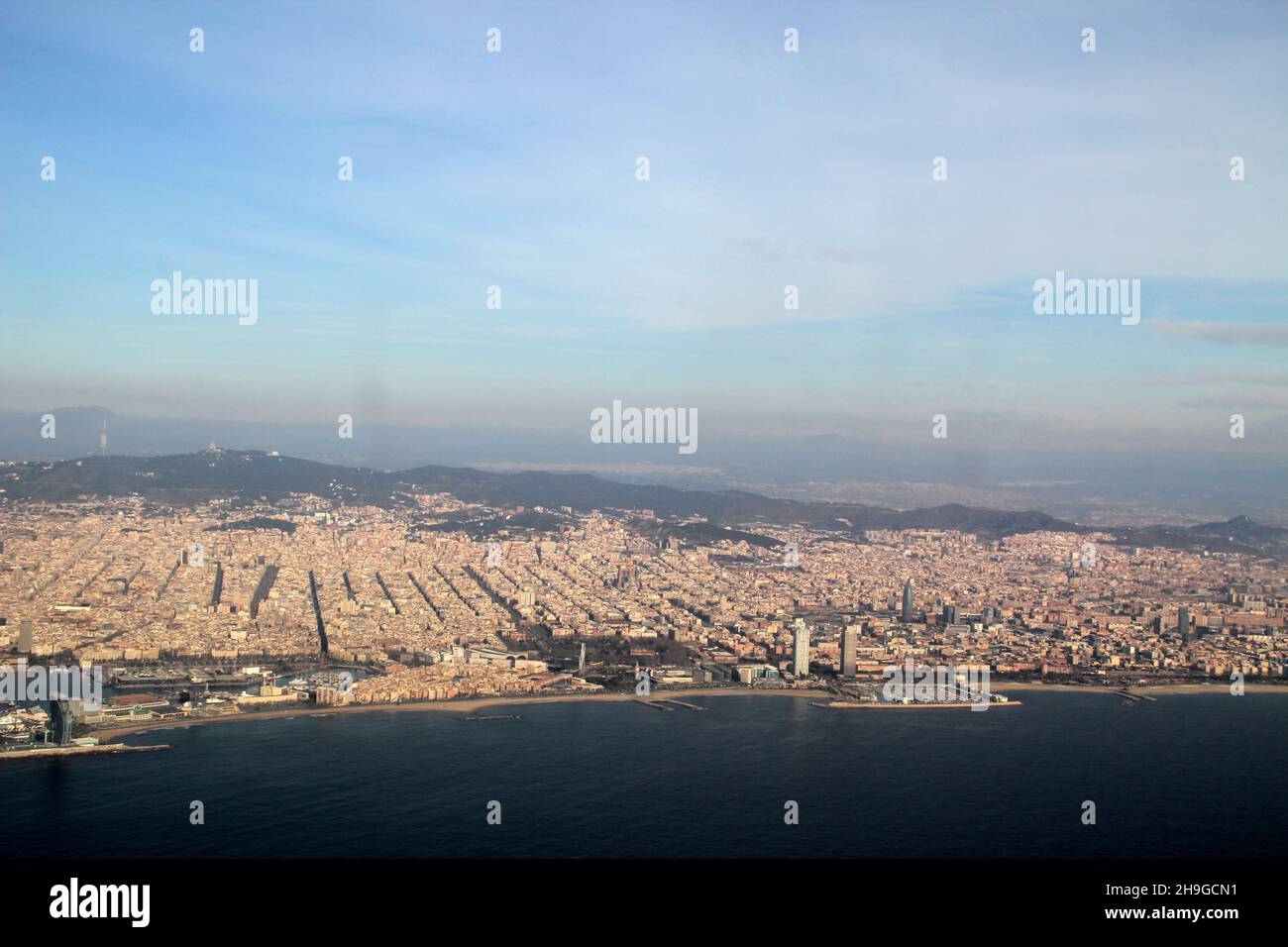 Aerial view of Barcelona. Spain Stock Photo - Alamy