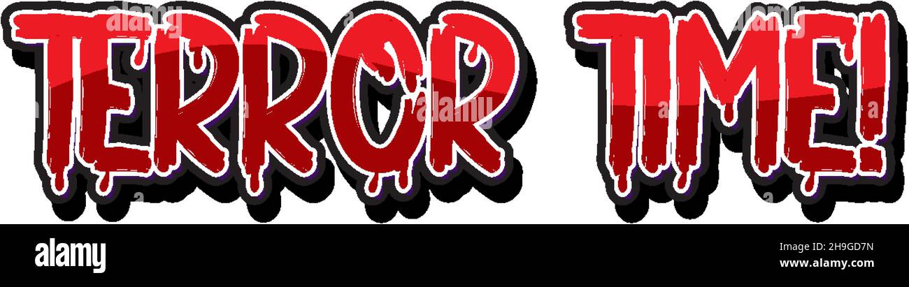 Dripping blood style with word Terror Time illustration Stock Vector ...