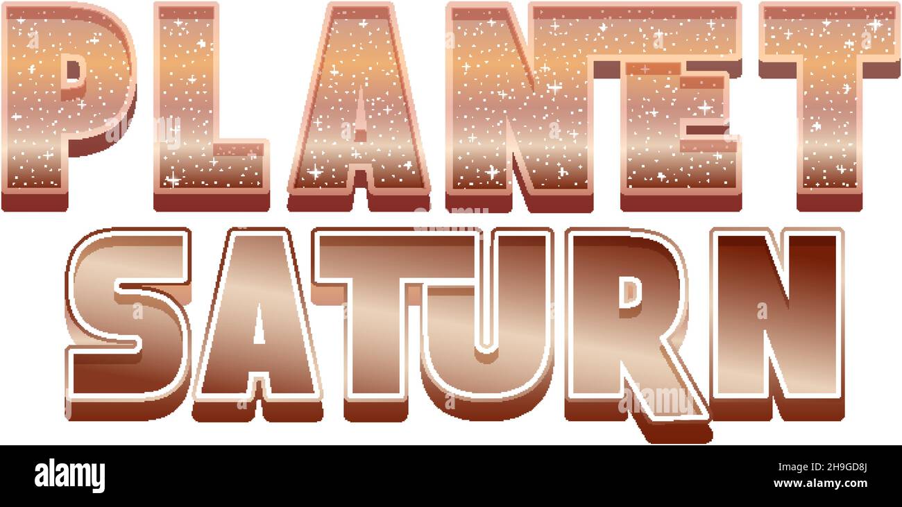 Planet Saturn word logo design illustration Stock Vector Image & Art ...