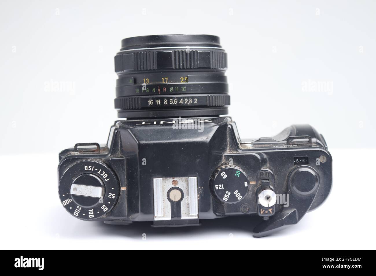 Surabaya, Indonesia. December 2021. Vintage analog camera with isolated ...