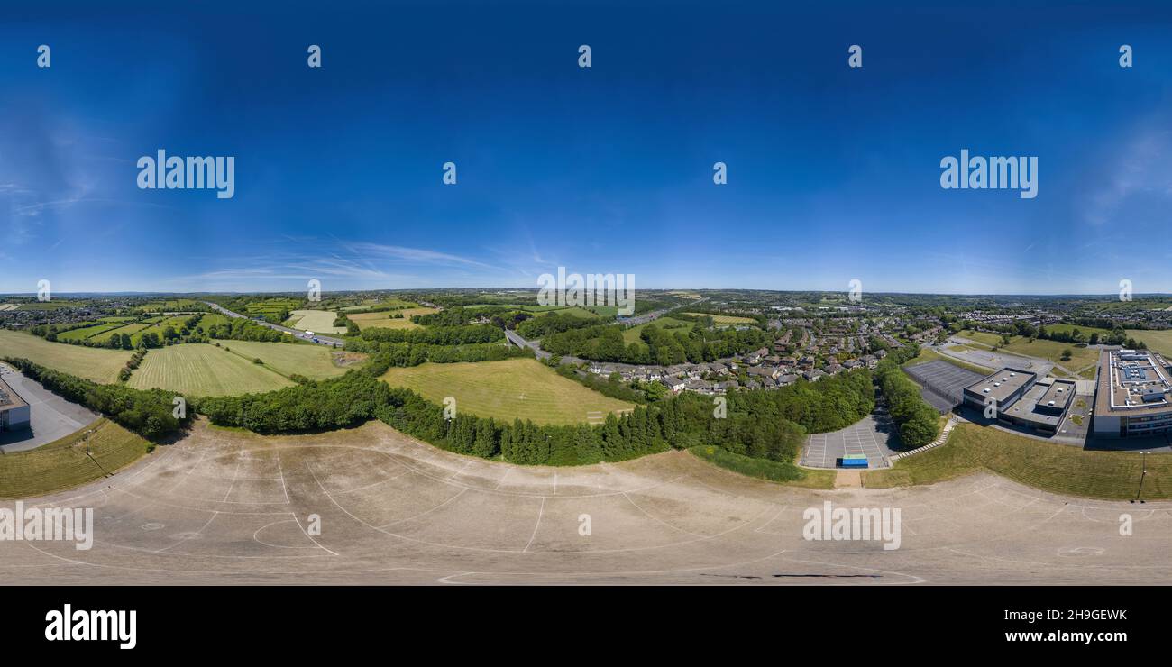 360 Degree panoramic sphere aerial photo of the UK village of ...