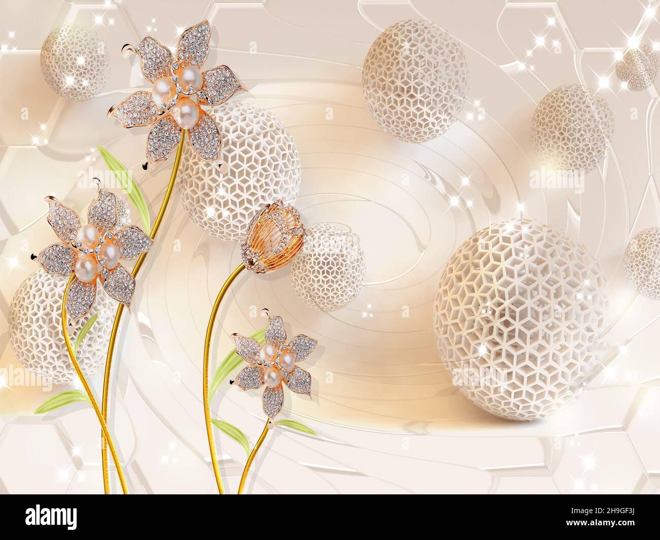 3D High Decoration Background Wallpaper Stock Photo - Alamy