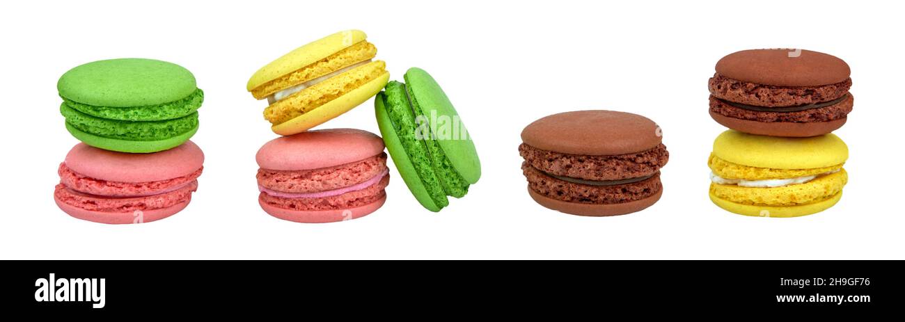 Set of bright cookies isolated on a white background Stock Photo - Alamy