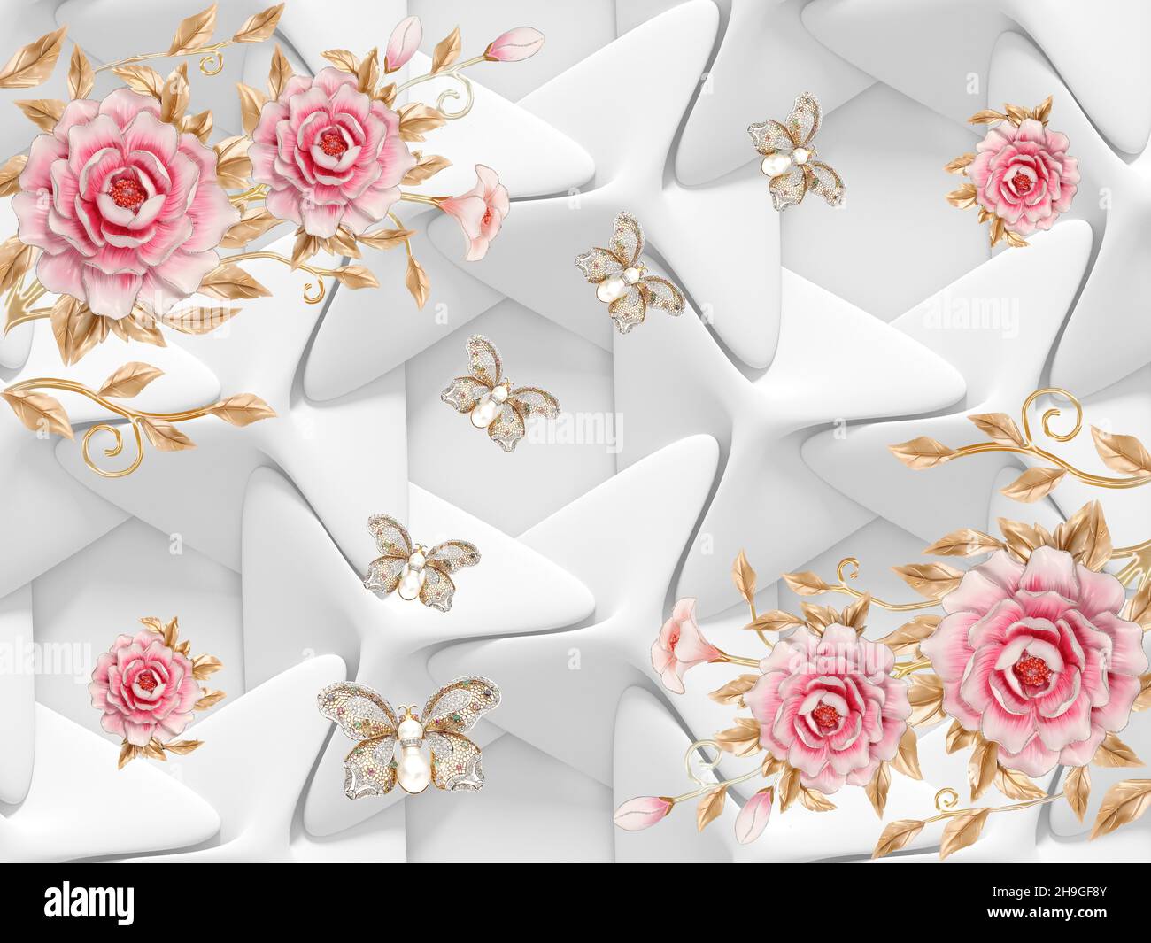 3D High Decoration Background Wallpaper Stock Photo - Alamy
