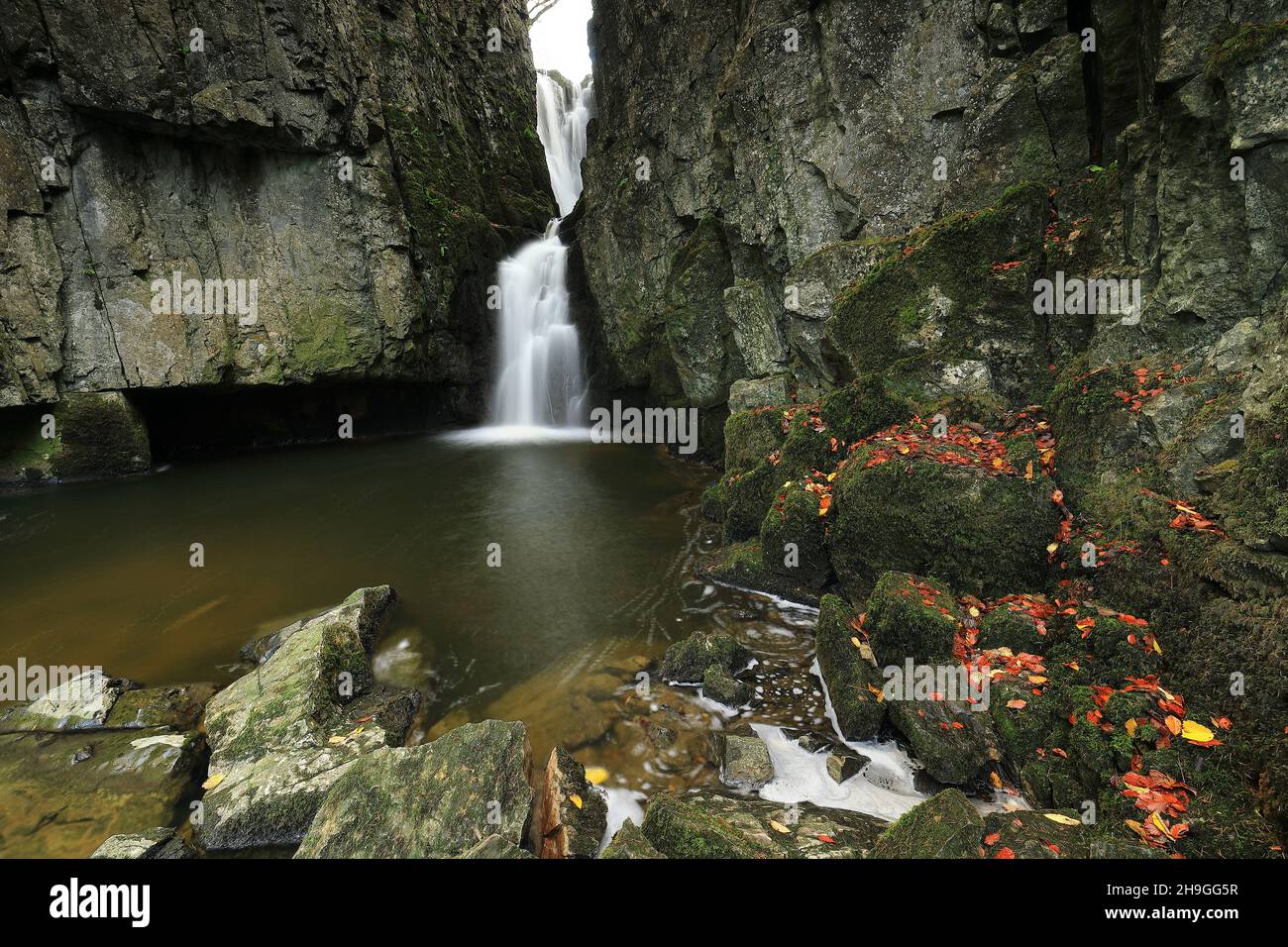 Waterfalls at Catrifgg Force, a short walk from the village of ...