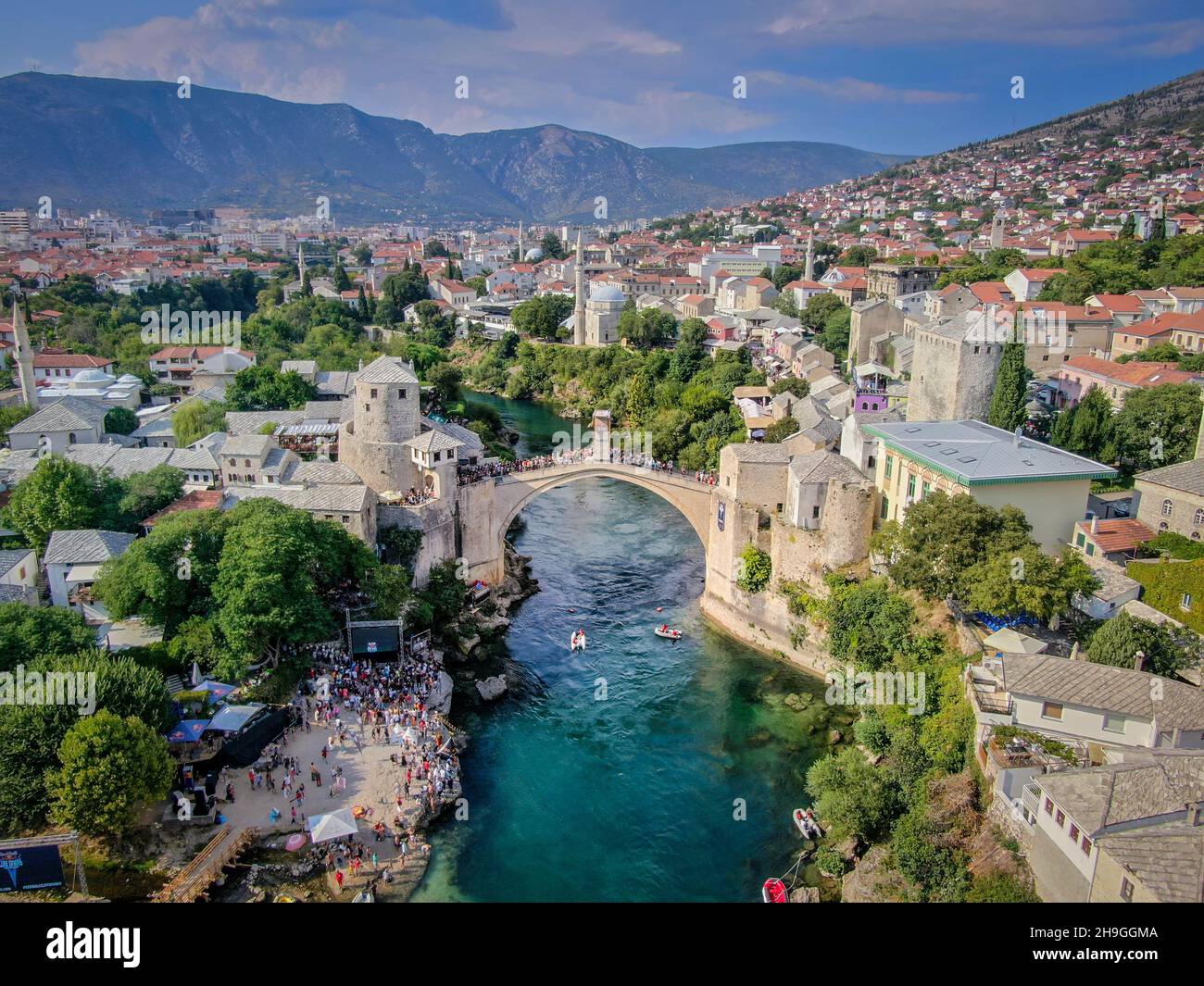 Aerial view of Mostar city in Bosnia and Herzegovina Stock Photo - Alamy
