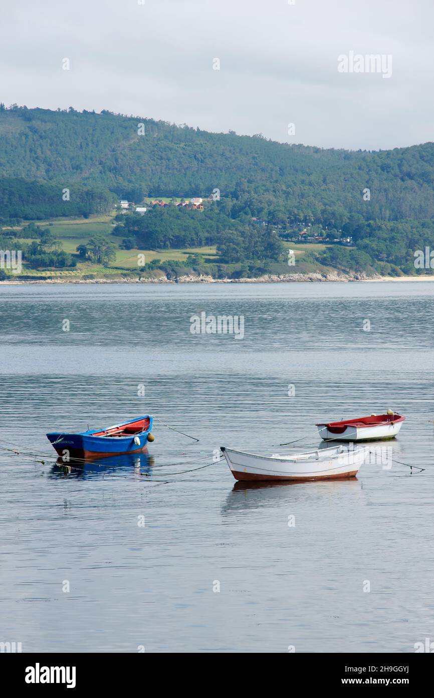 Boats in Costa da Morte, Galicia, Spain Stock Photo - Alamy