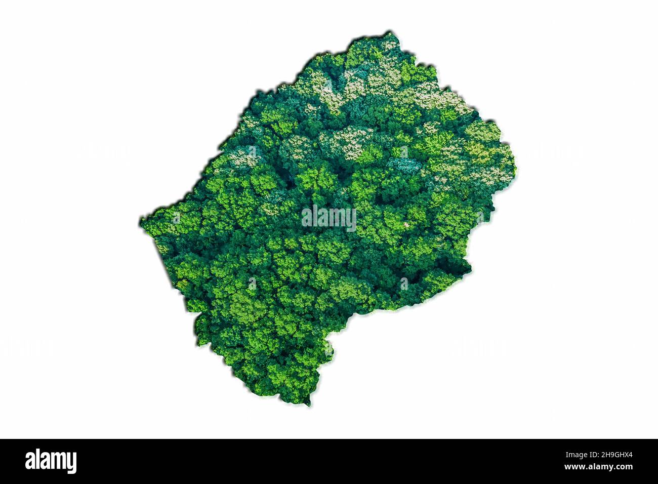 Green forest map lesotho hi-res stock photography and images - Alamy