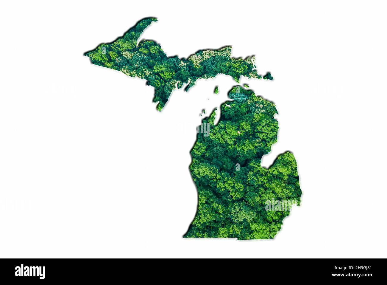 Political map of michigan hi-res stock photography and images - Alamy