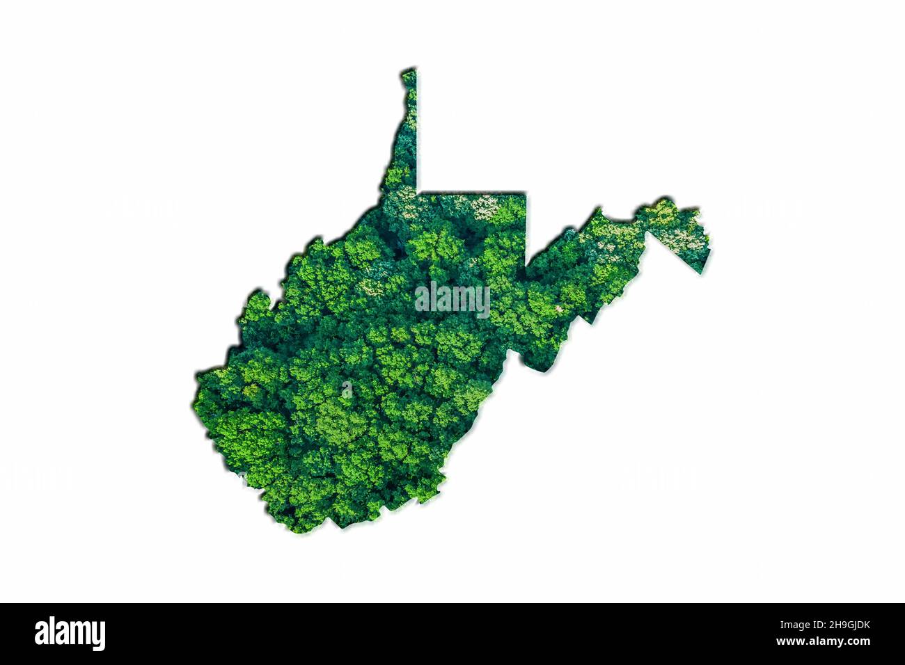 Virginia state map Cut Out Stock Images & Pictures - Alamy