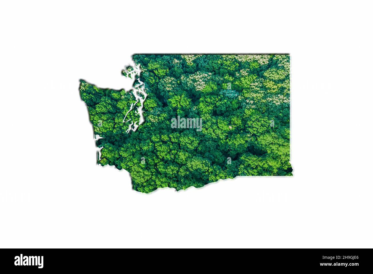 Political map of washington state hi-res stock photography and images ...