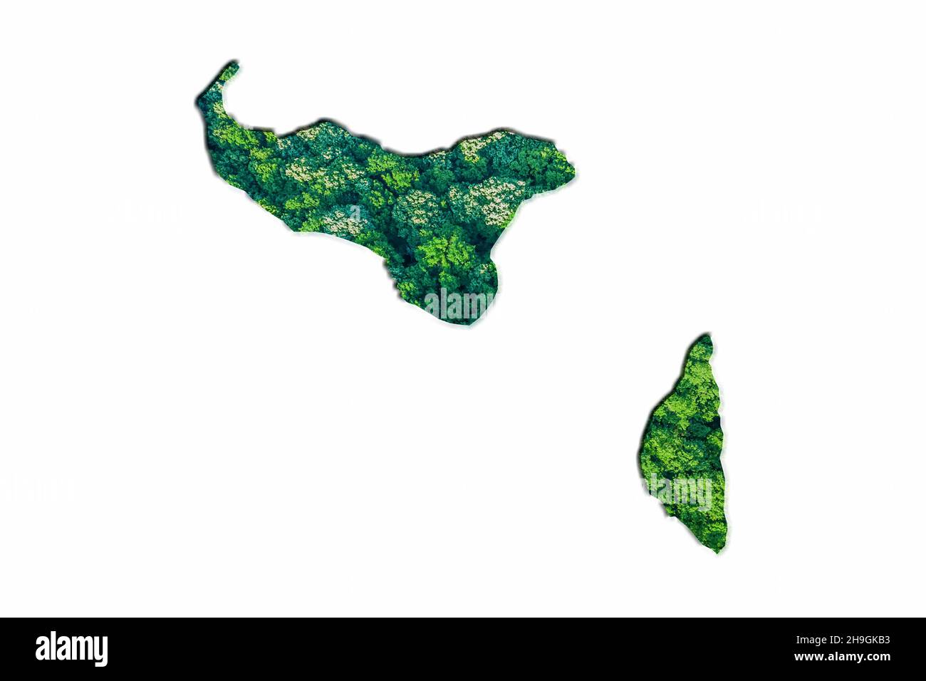 Green Forest Map of Tonga, on white background Stock Photo - Alamy