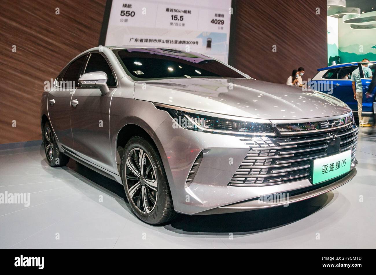 BYD Destroyer 05 DM-I PHEV on display at the 2021 Guangzhou Auto Show ...