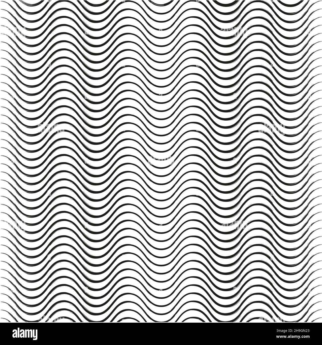 Black vector simple seamless wavy line pattern Stock Vector Image & Art ...