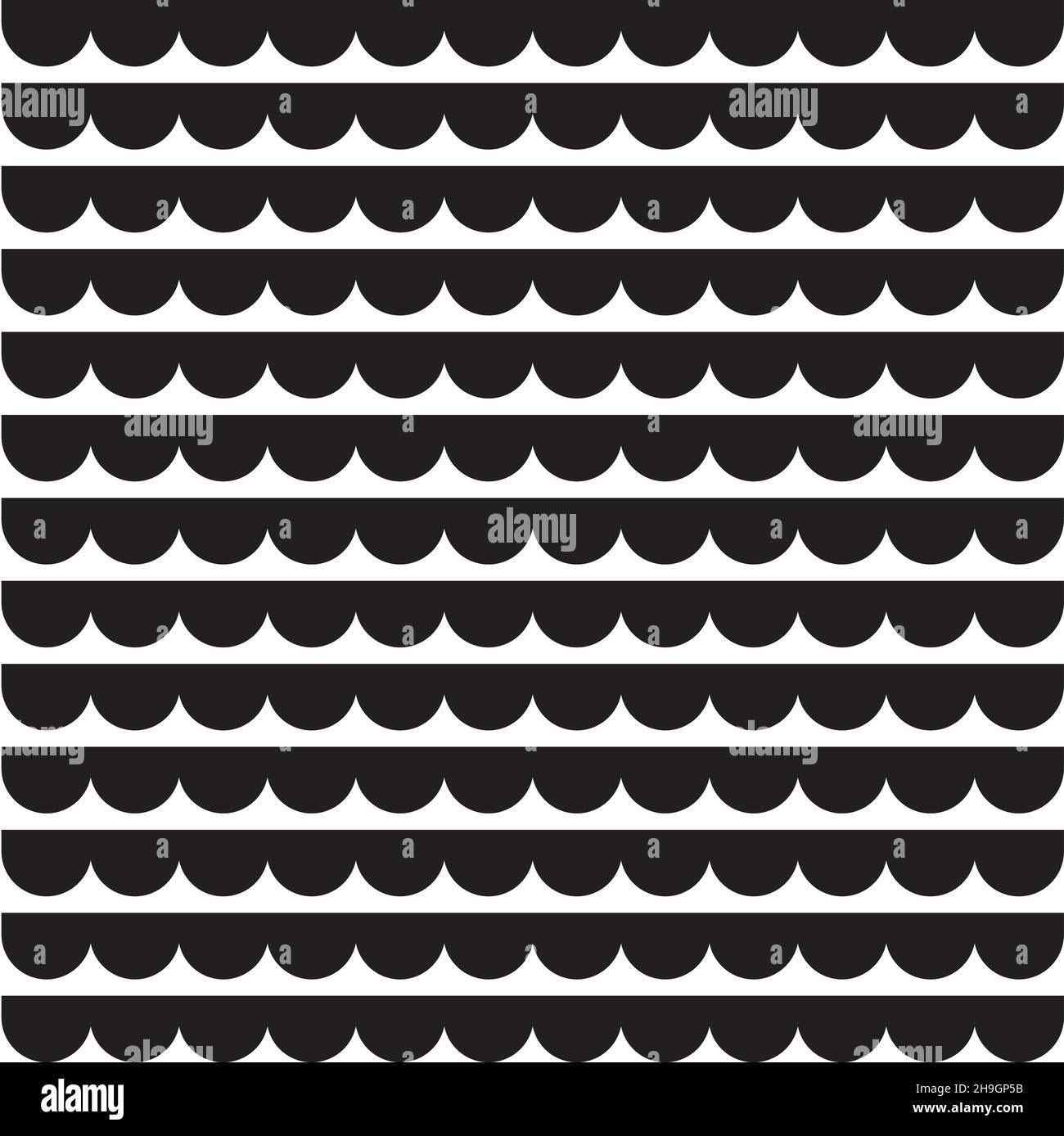 Half circles pattern vector, wave pattern simple seamless Stock Vector ...