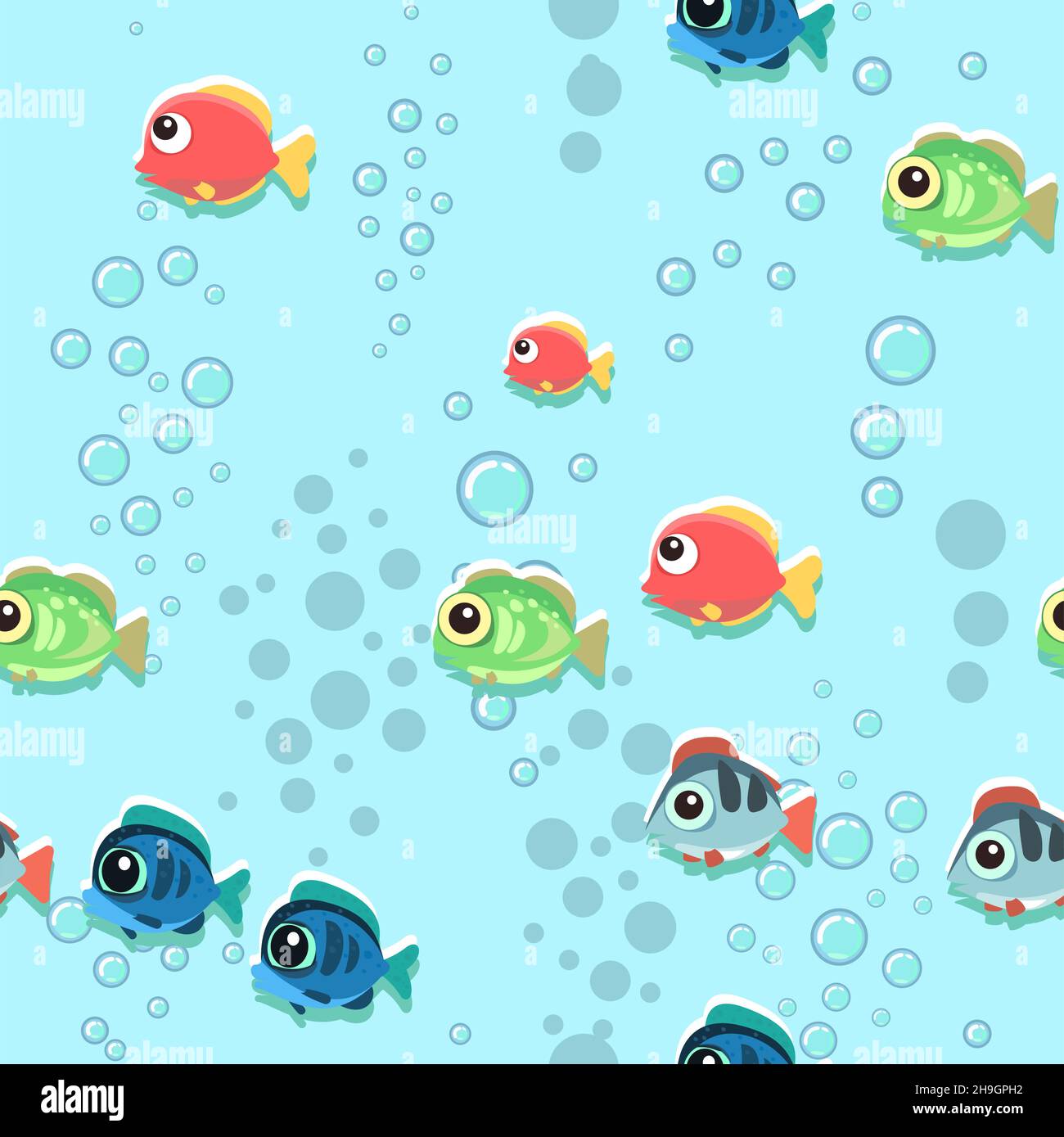 Funny funny fish. The bottom of the reservoir. Sea ocean. Bubbles ...