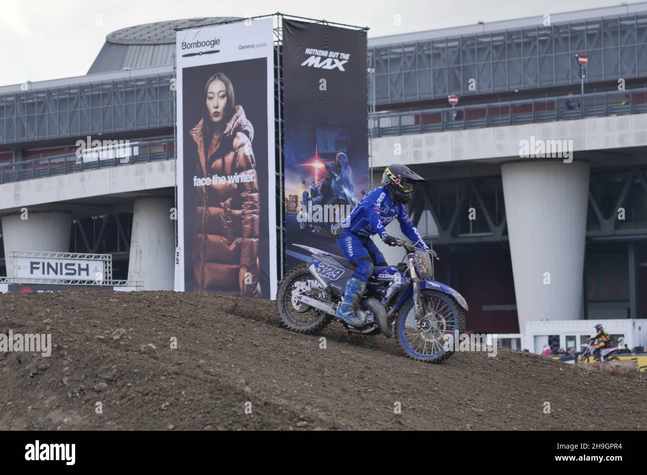 Acrobats Freestyle moto exhibition at at Eicma 2021, Milan, Lombardy ...