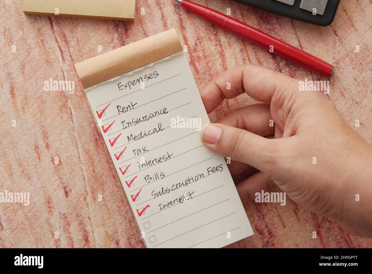 check mark on a check box on a paper Stock Photo - Alamy