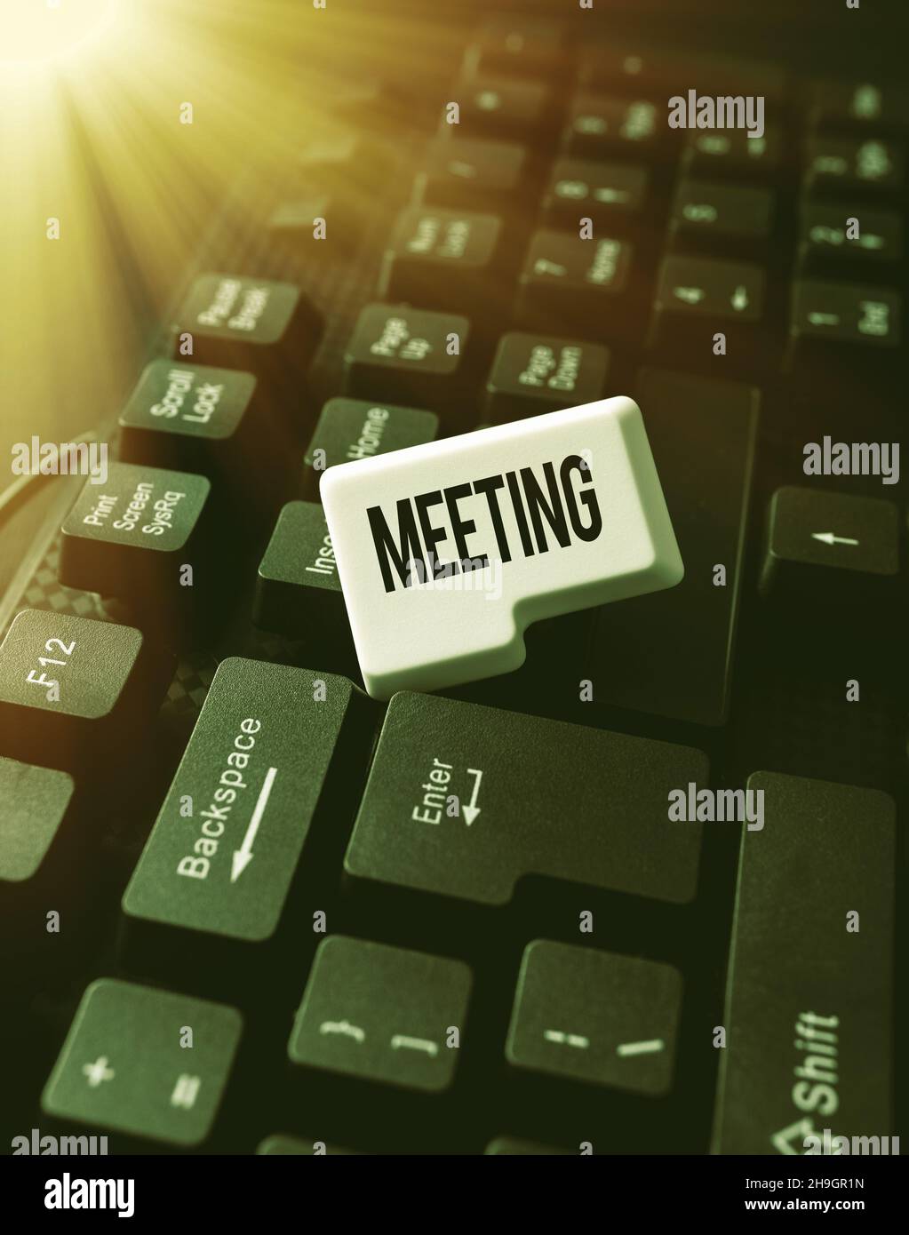 Writing displaying text Meeting. Internet Concept assembly of showing ...