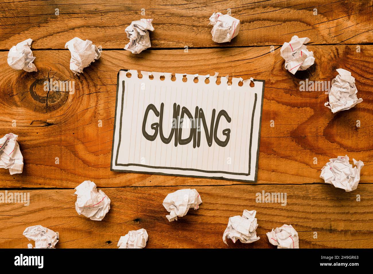 Sign displaying Guiding. Business showcase to show someone how to do ...