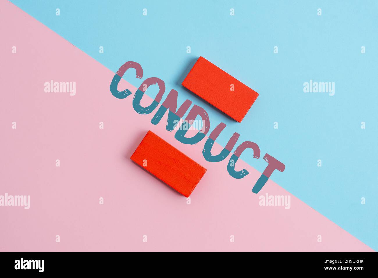 Conceptual caption Conduct. Business showcase manner in which an ...