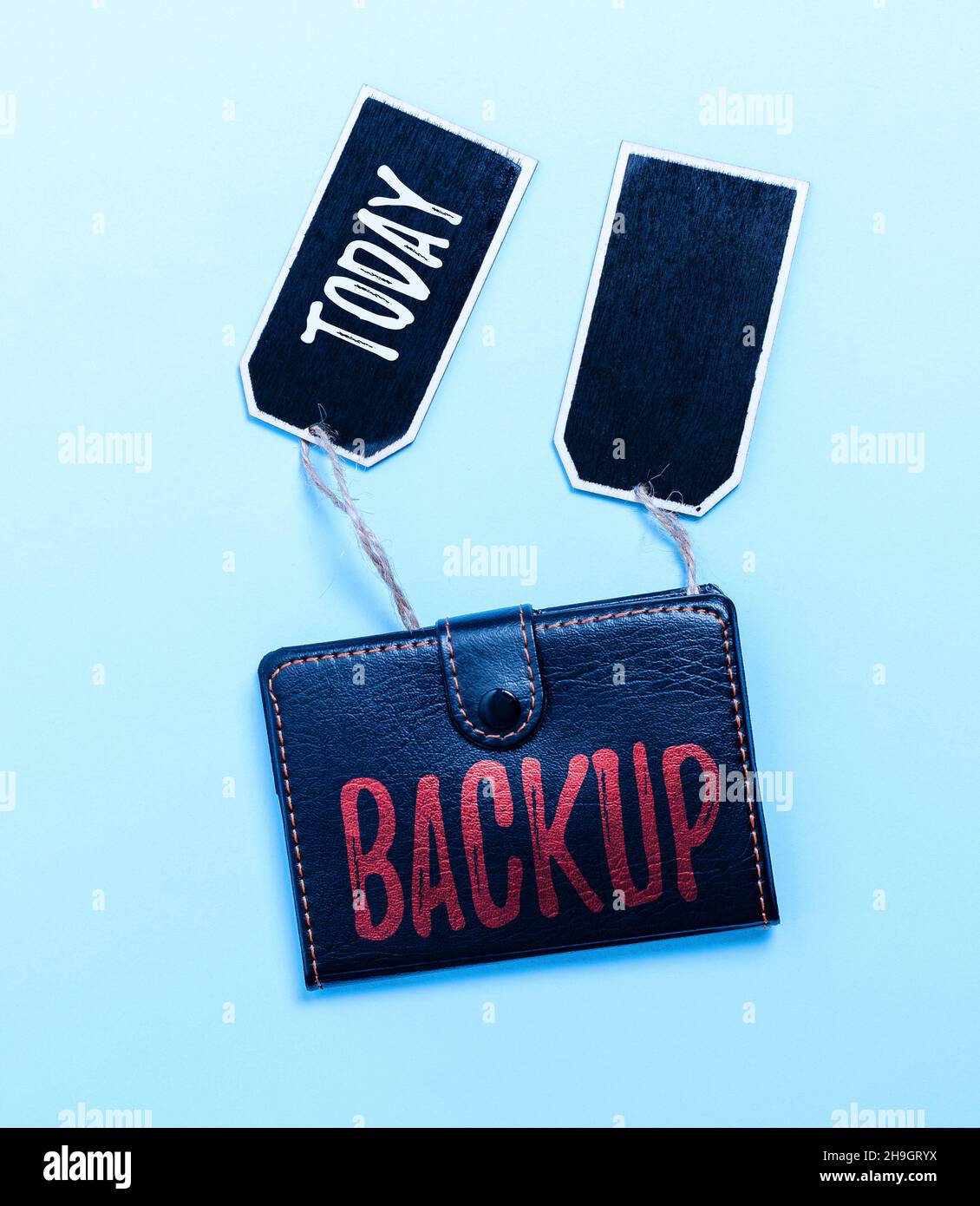 Text showing inspiration Backup. Word Written on copy of file or other item data made in case ...