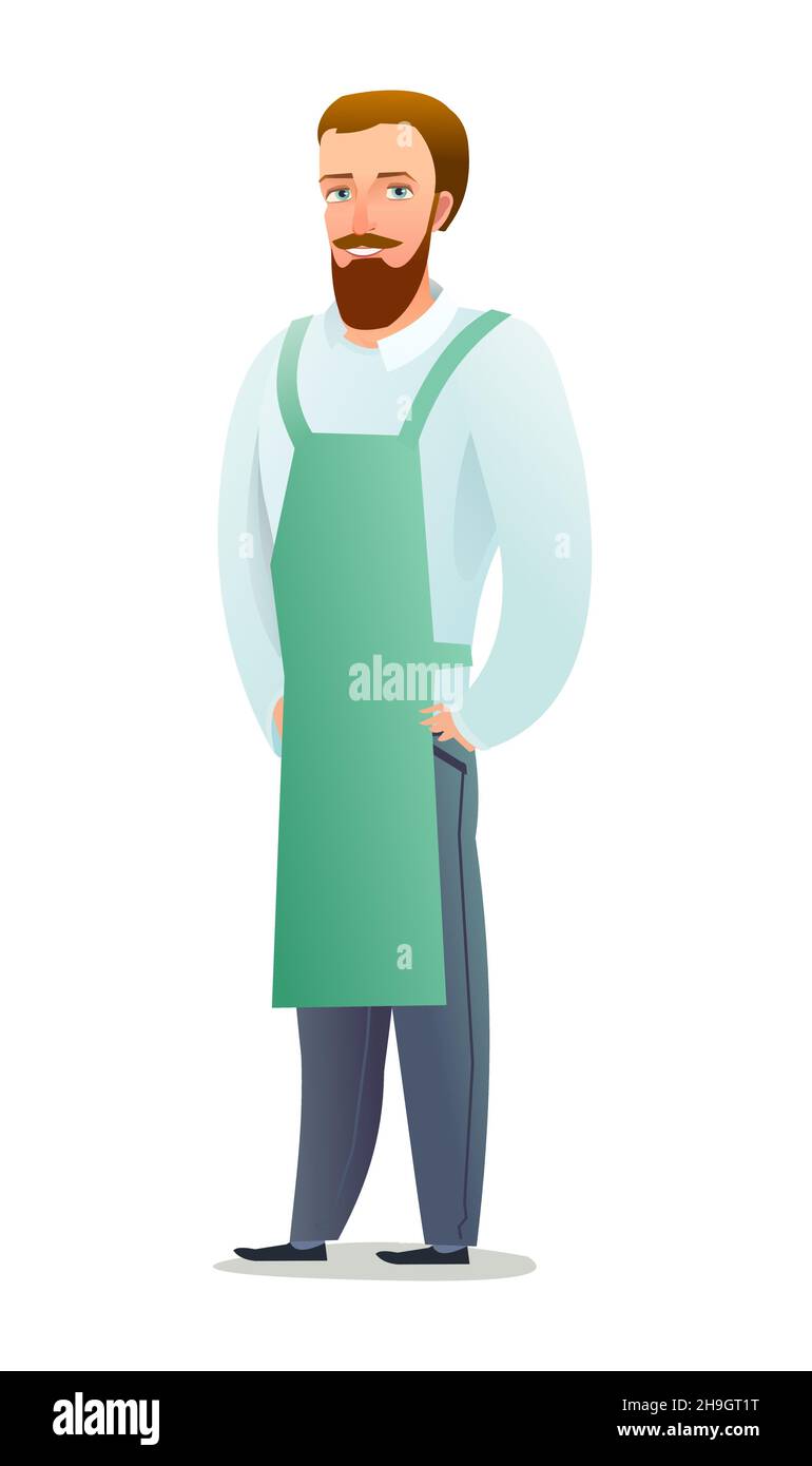 Guy in apron Stock Vector Images - Alamy