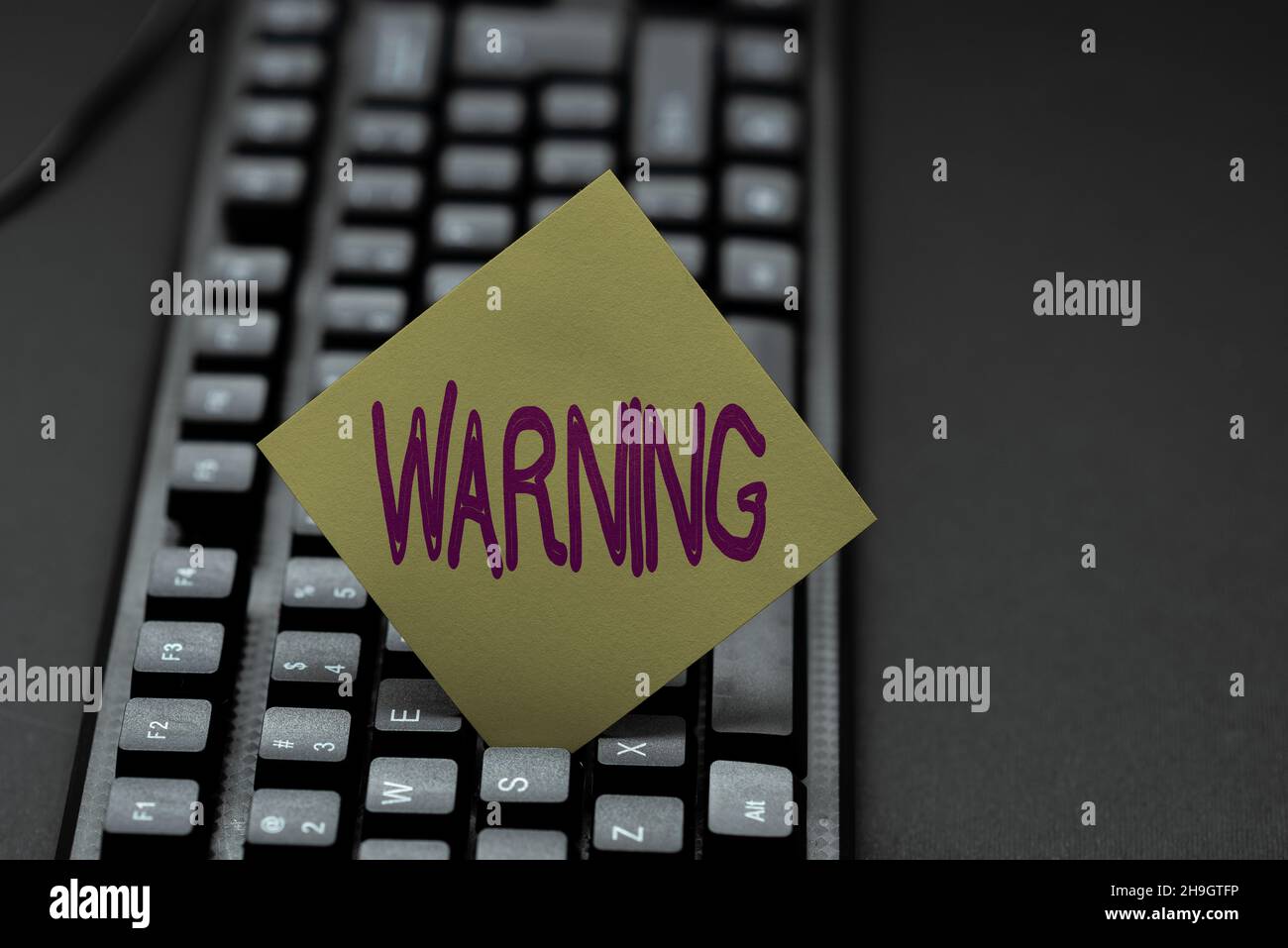 Handwriting Text Warning Word Written On Advice Sign For Possible