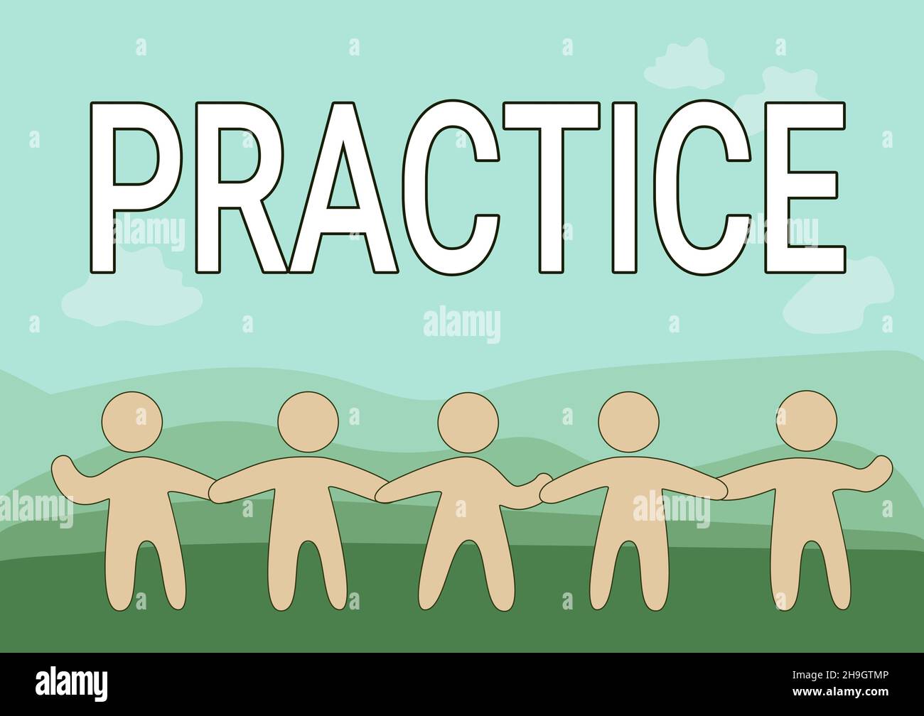 Text sign showing Practice. Concept meaning the actual application or ...