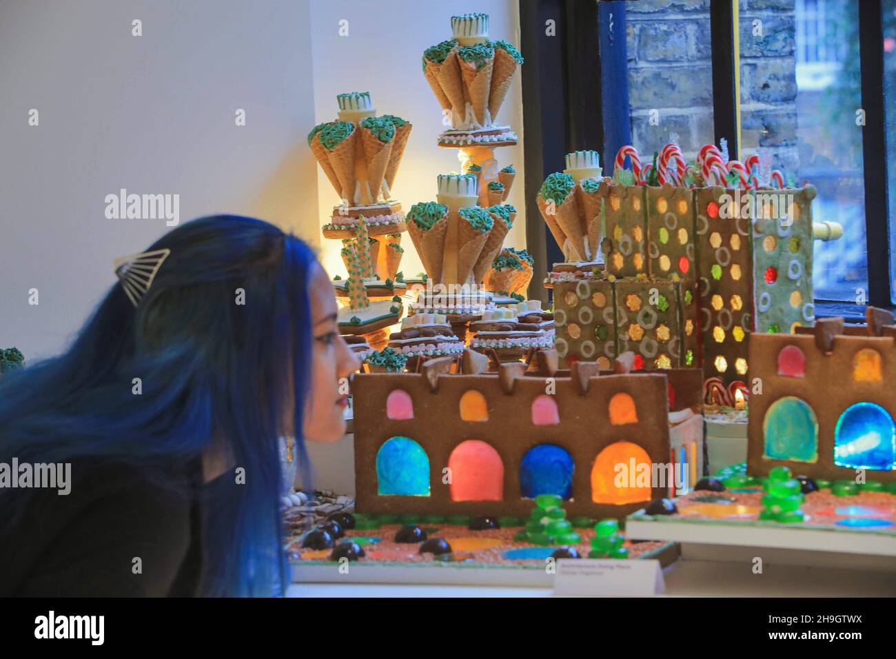 London UK 07.Dec 2021 An entire city of gingerbread. The Museum of ...