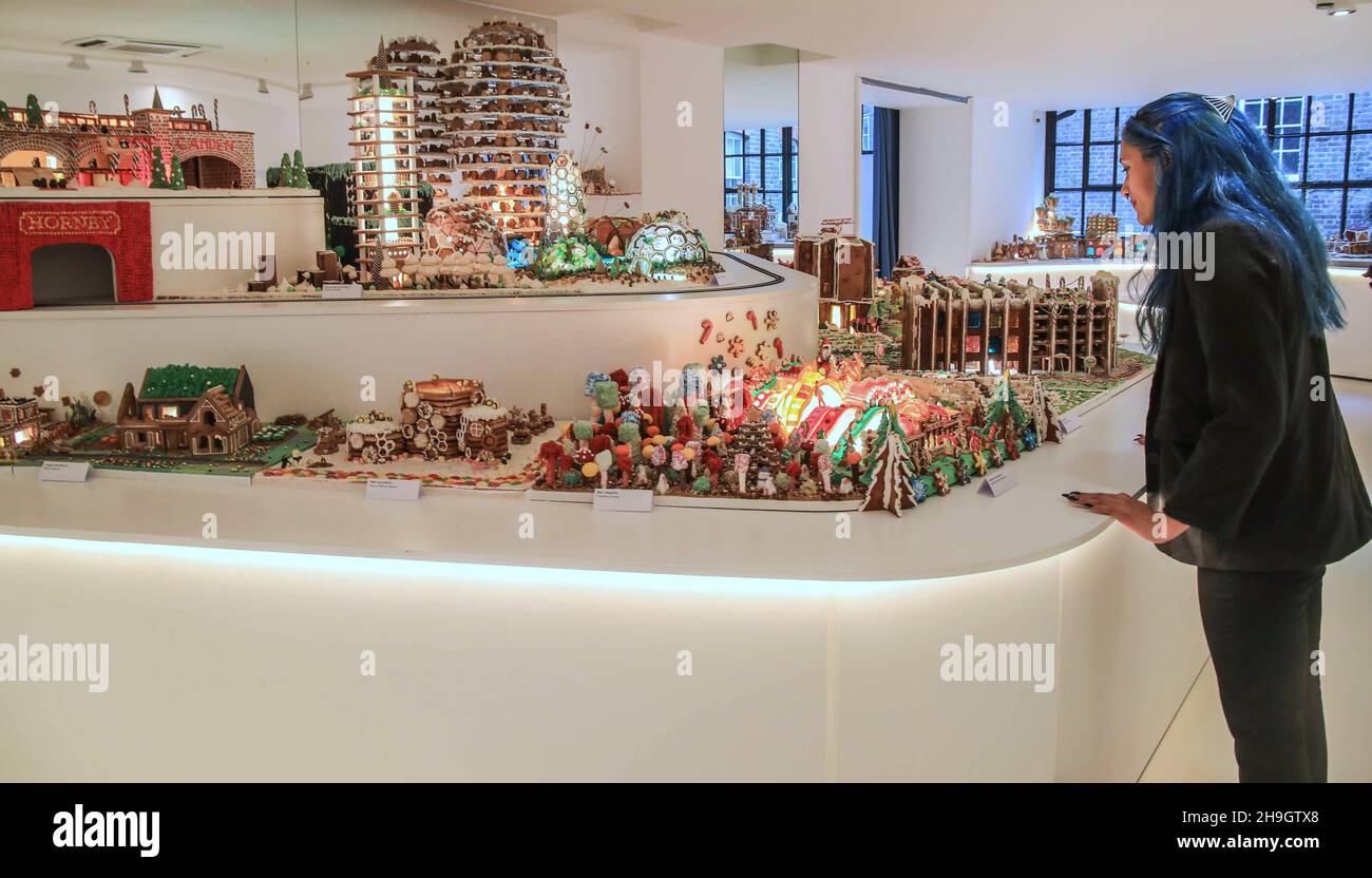 London UK 07.Dec 2021 An entire city of gingerbread. The Museum of ...