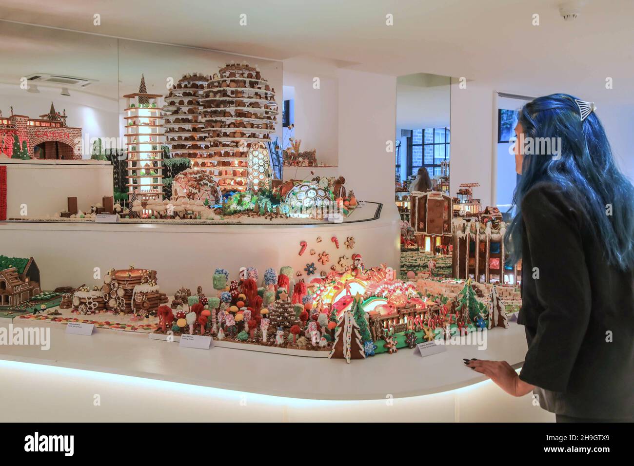London UK 07.Dec 2021 An entire city of gingerbread. The Museum of ...