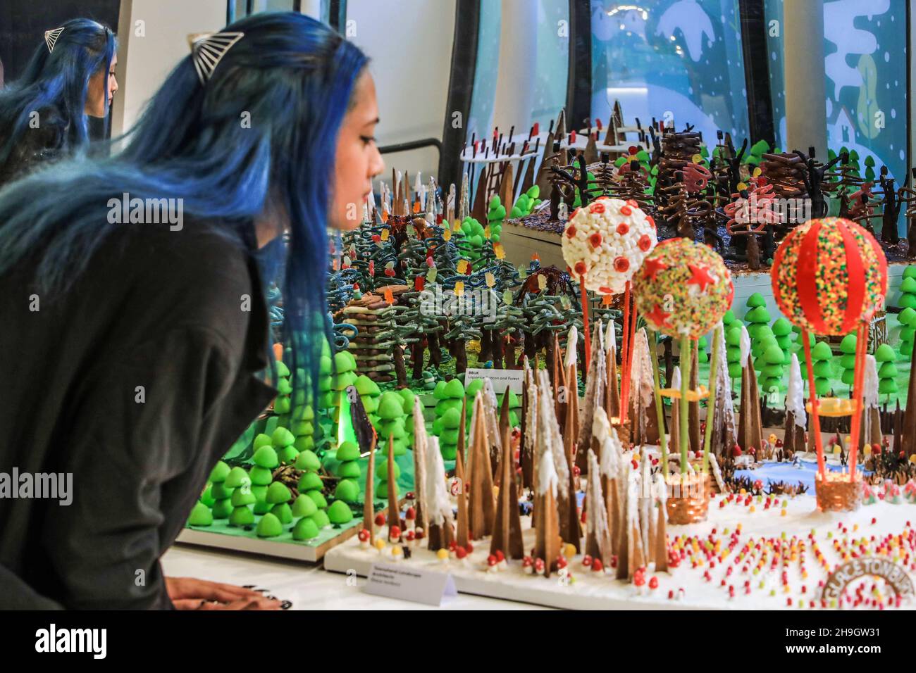 London UK 07.Dec 2021 An entire city of gingerbread. The Museum of ...