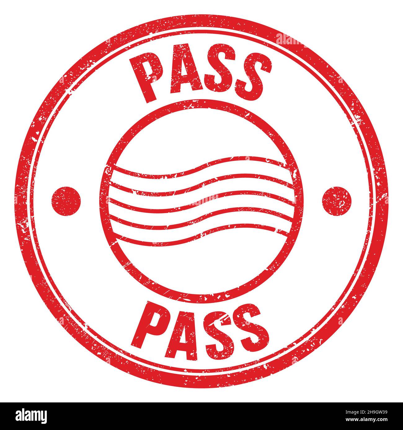 PASS word written on red round postal stamp sign Stock Photo - Alamy