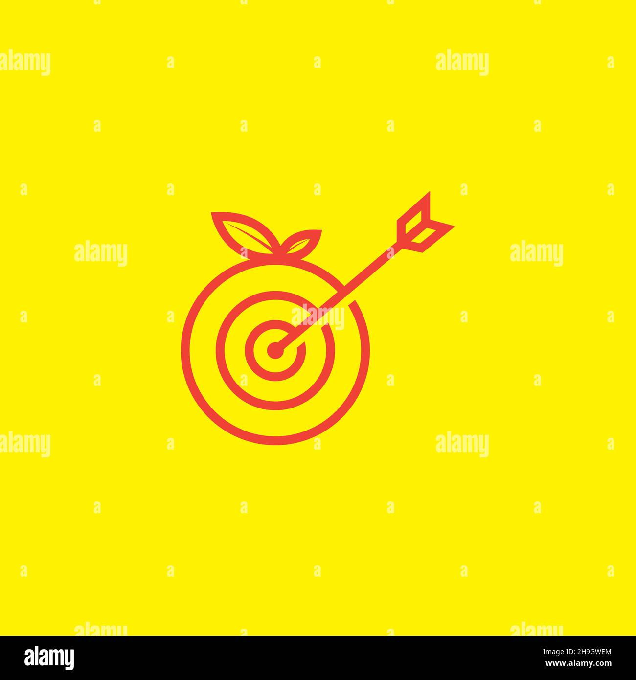 Vector illustration orange target icon hi-res stock photography and ...