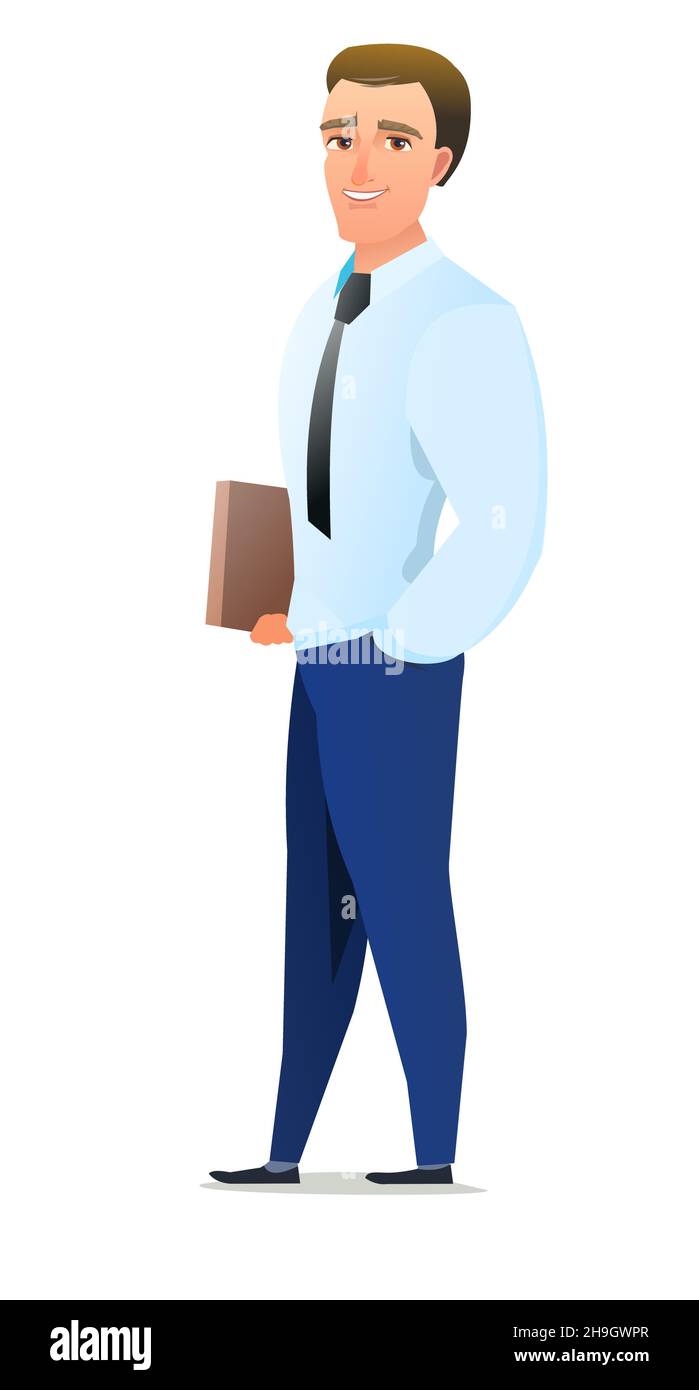 Successful businessman. Cheerful persons in standing pose. Man in ...