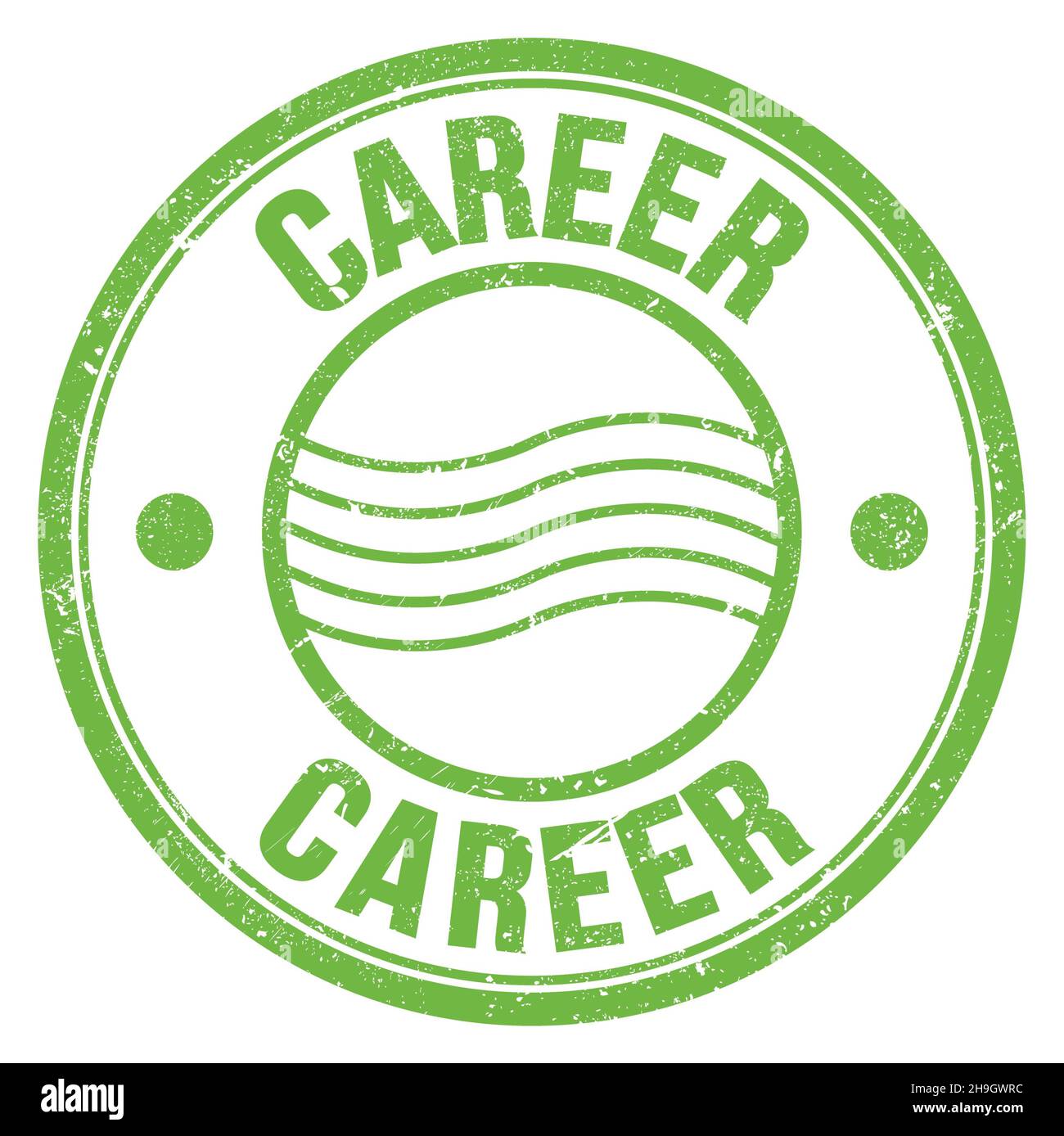 CAREER word written on green round postal stamp sign Stock Photo - Alamy