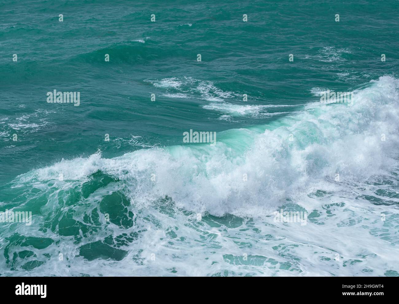 Beautiful view of ocean waves and a fantastic rocky shore, Sea patterns ...
