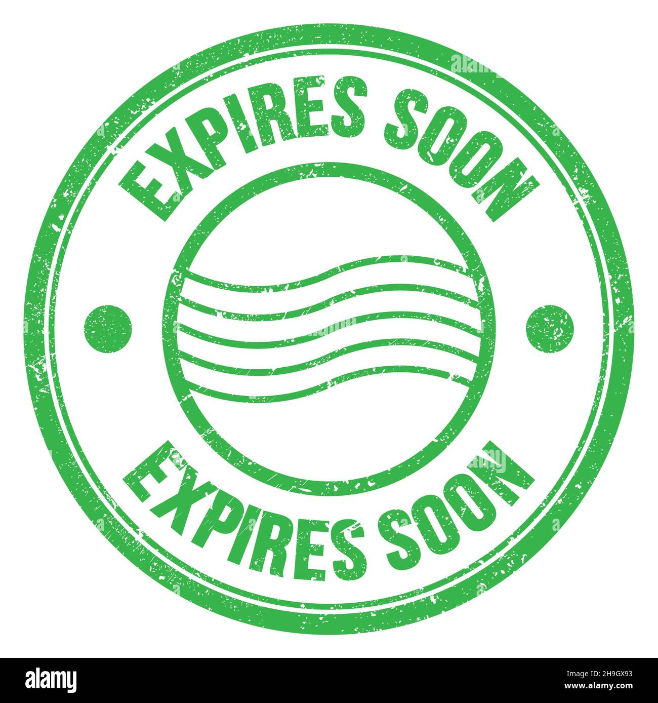 EXPIRES SOON word written on green round postal stamp sign Stock Photo ...