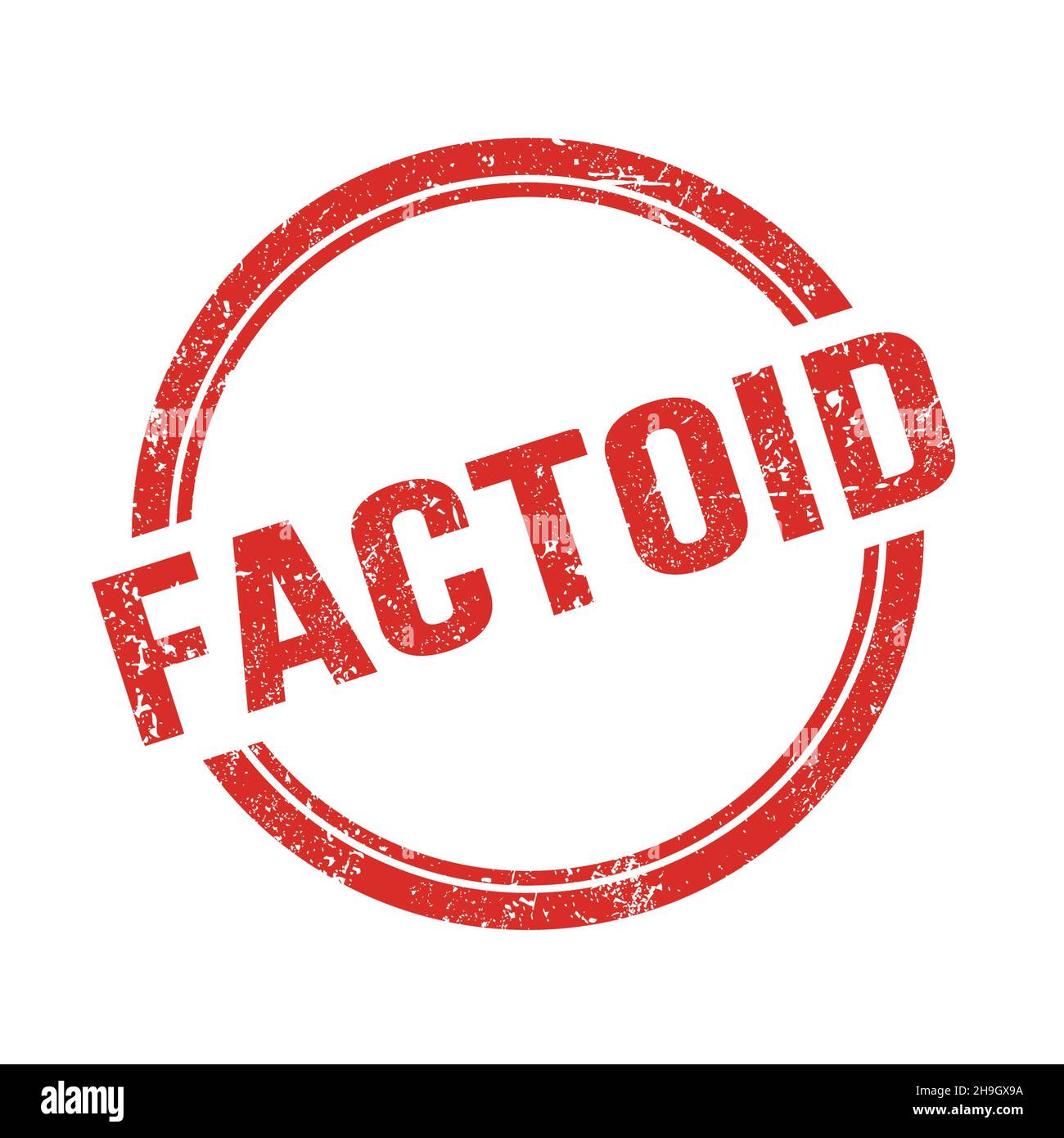 FACTOID text written on red grungy vintage round stamp Stock Photo - Alamy