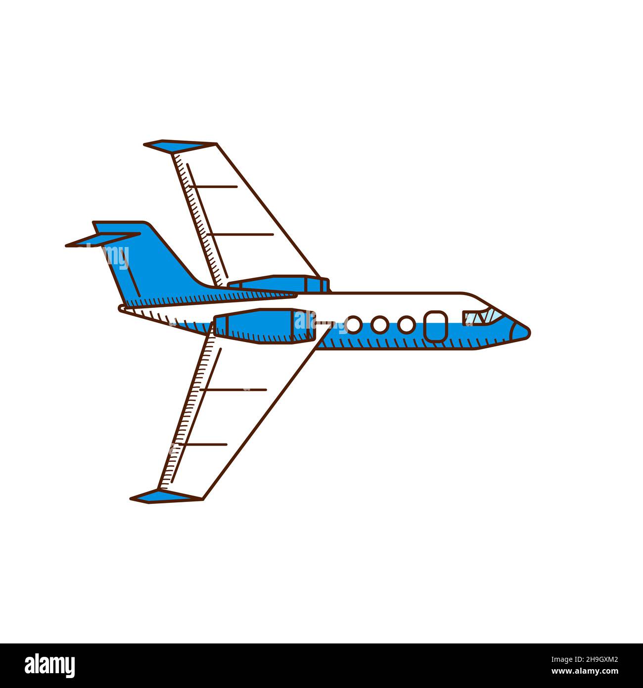 Passenger jet side view Stock Vector Images - Alamy